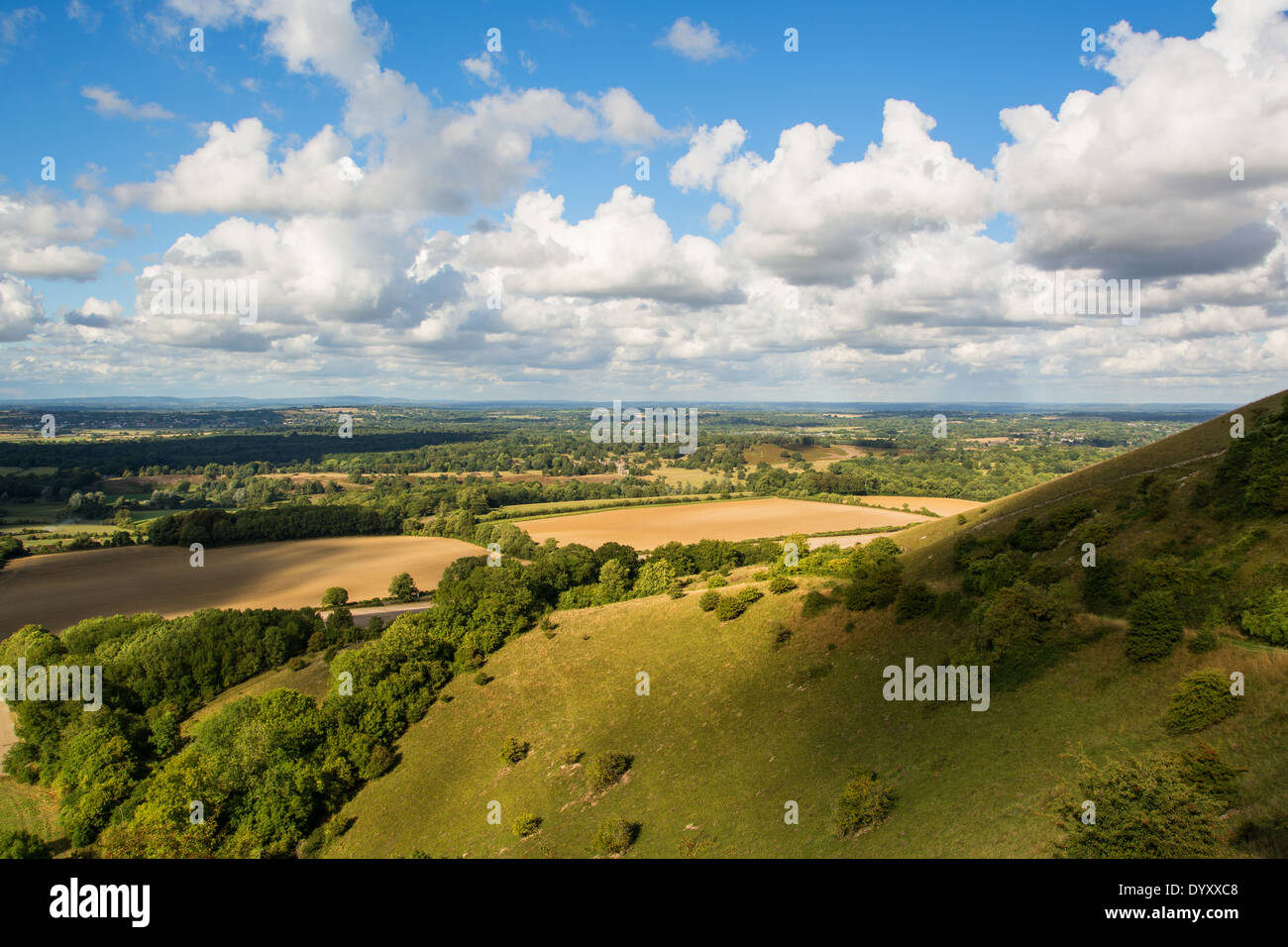 Looking out over Parham Park Estate and the Sussex Weald from the South ...