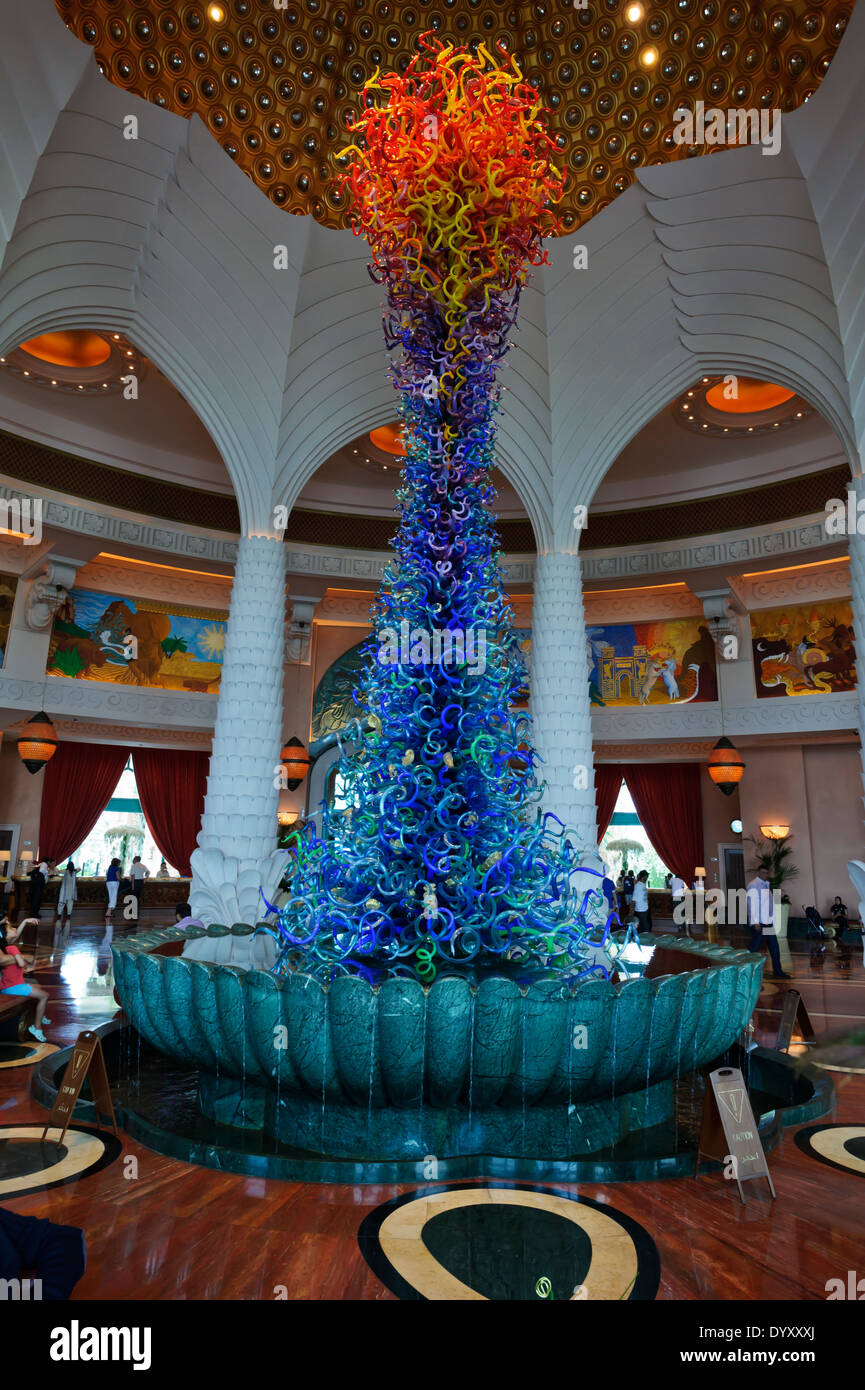 The luxurious corridor and lobby at the famous Atlantis, The Palm Hotel ...