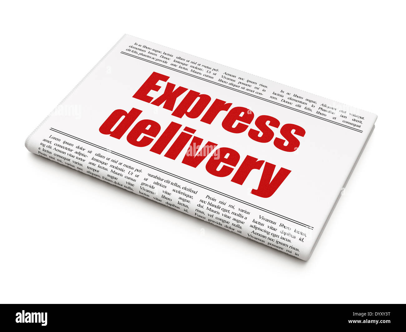 Business concept: newspaper headline Express Delivery Stock Photo - Alamy