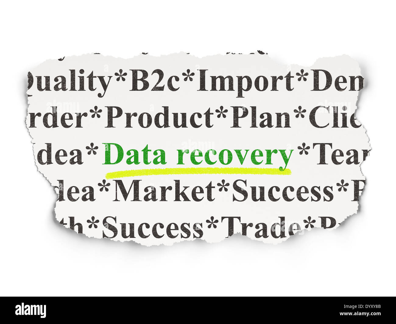 Information concept: Data Recovery on Paper background Stock Photo - Alamy