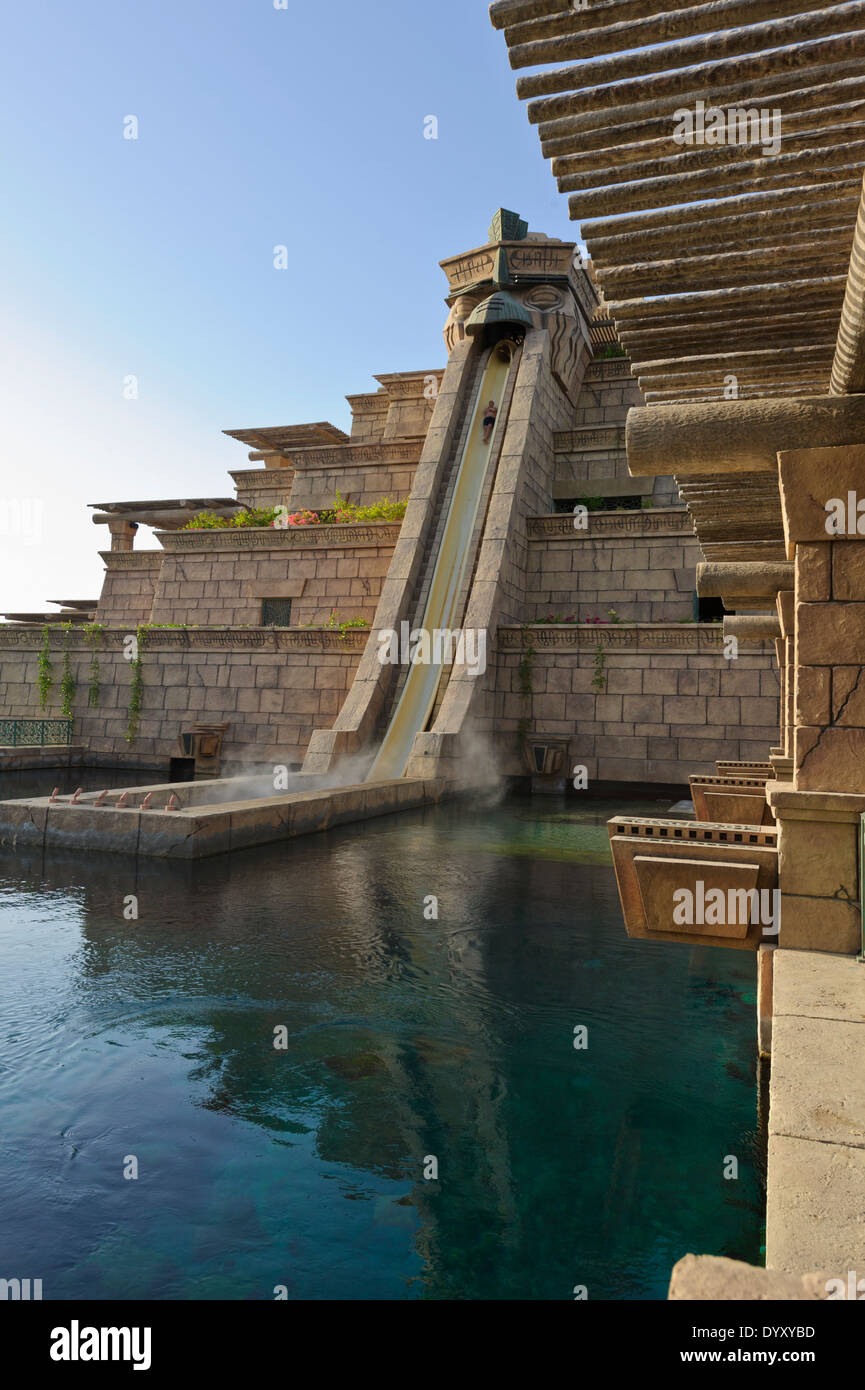 One of many fun thrilling water slides at the Wild Wadi Water Park ...