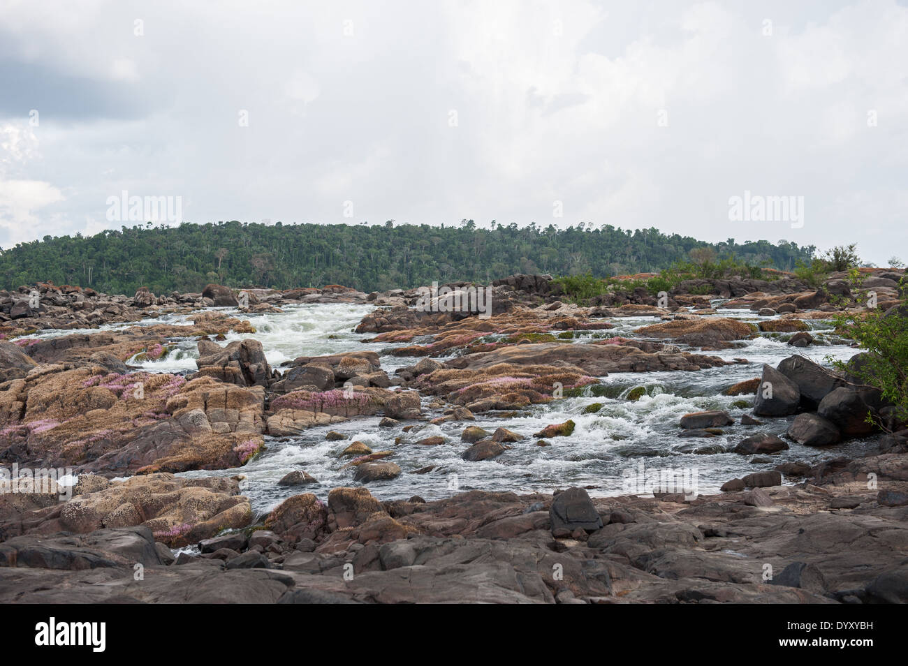 Xingu River, Para State, Brazil. The Volta Grande; Jericoá waterfall ...