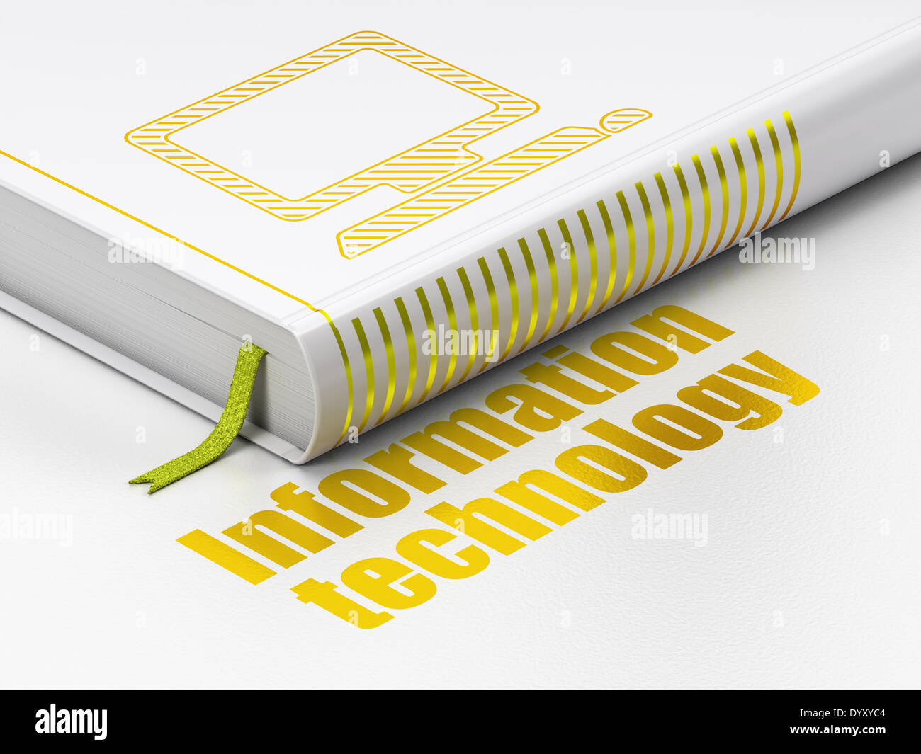 Information concept: book Computer Pc, Information Technology on white ...