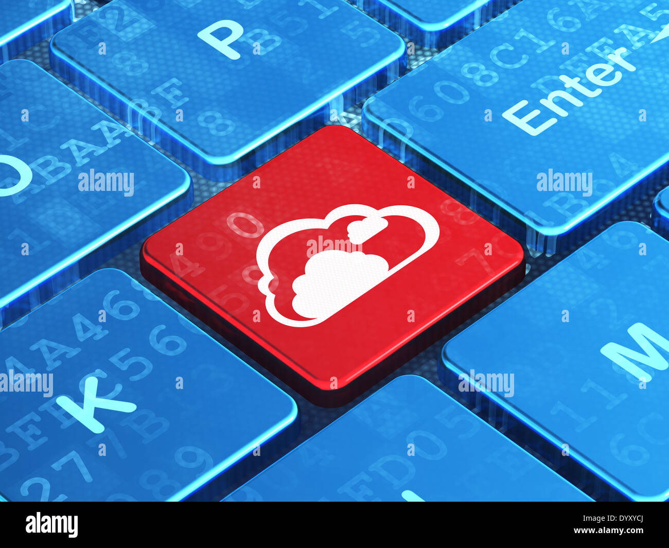 Cloud computing concept: Cloud on computer keyboard background Stock Photo - Alamy