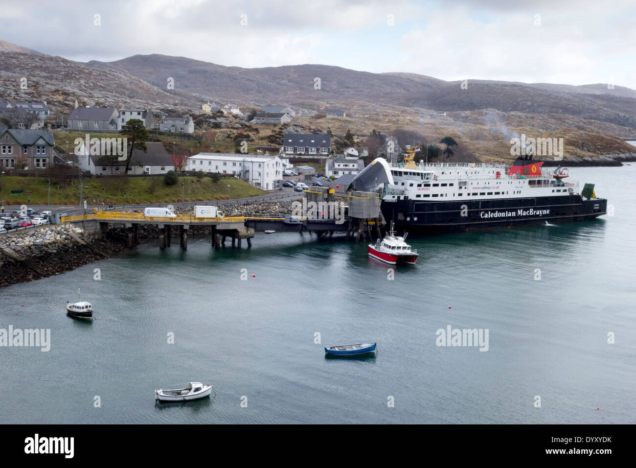 The Caledonian MacBrayne MV Hebrides Passenger Ferry at Tarbert Isle of ...