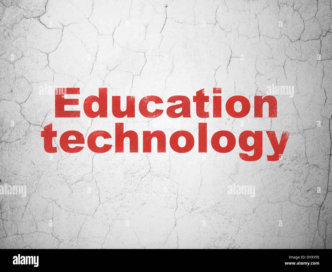 Education concept: Education Technology on wall background Stock Photo ...