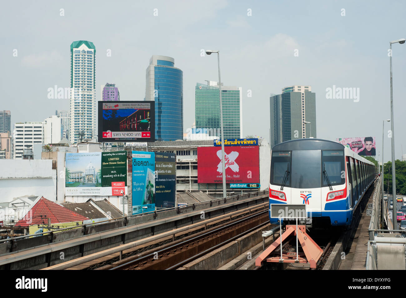Bangkok metro BTS train, Bangkok, Thailand Stock Photo - Alamy
