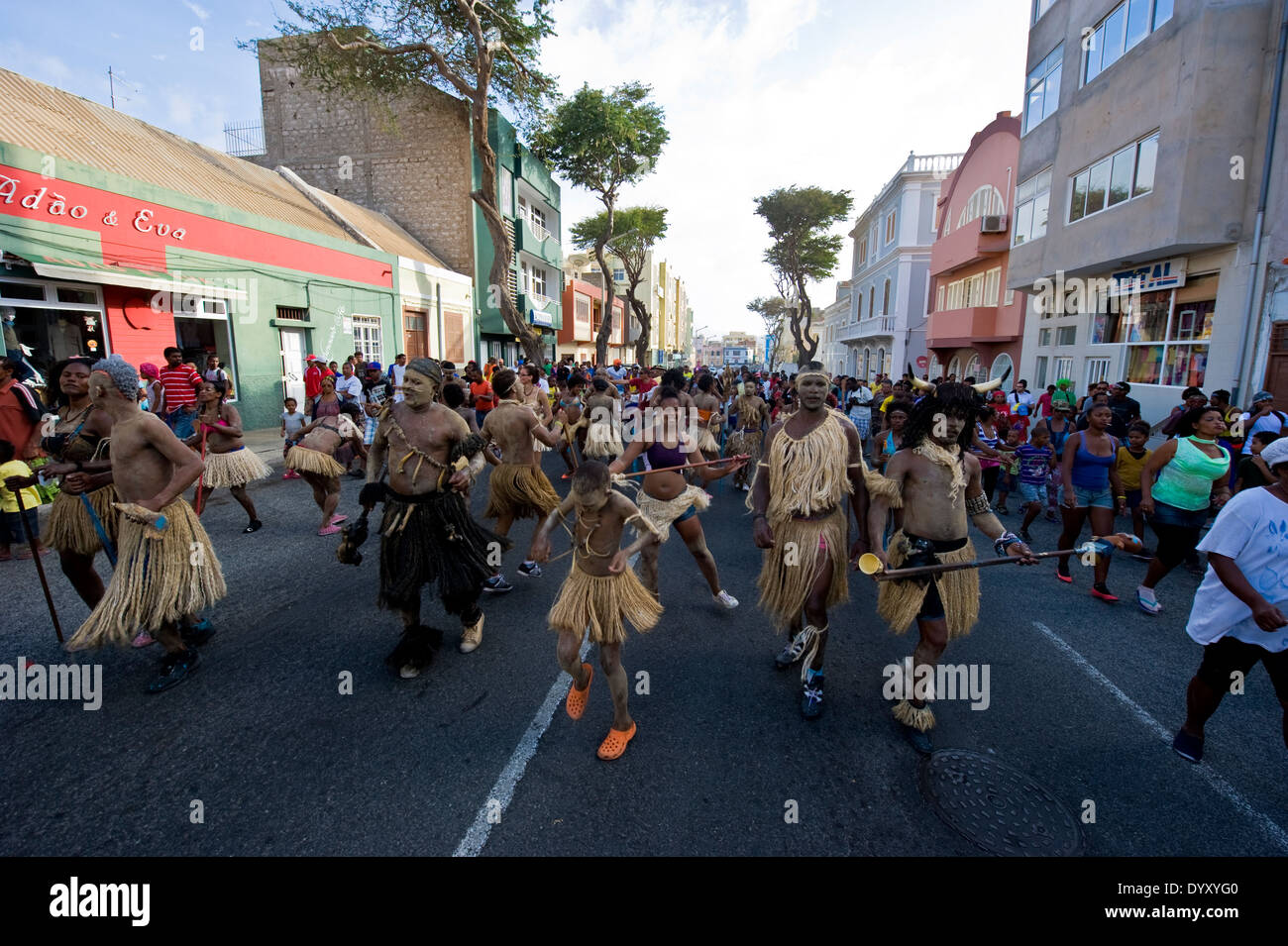 Mandinga parade in Mindelo, Cabo Verde - an African tradition practiced ...