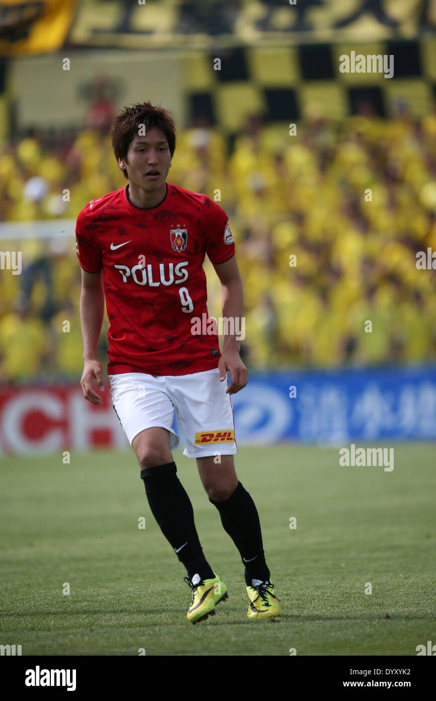 Hitachi Kashiwa Stadium, Chiba, Japan. 26th Apr, 2014. Genki Haraguchi (Reds), APRIL 26, 2014 ...