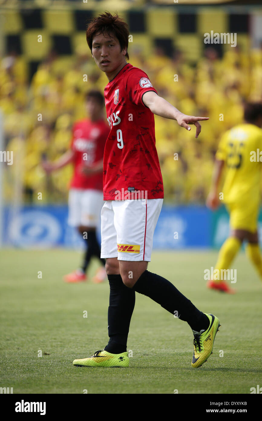 Hitachi Kashiwa Stadium, Chiba, Japan. 26th Apr, 2014. Genki Haraguchi (Reds), APRIL 26, 2014 ...