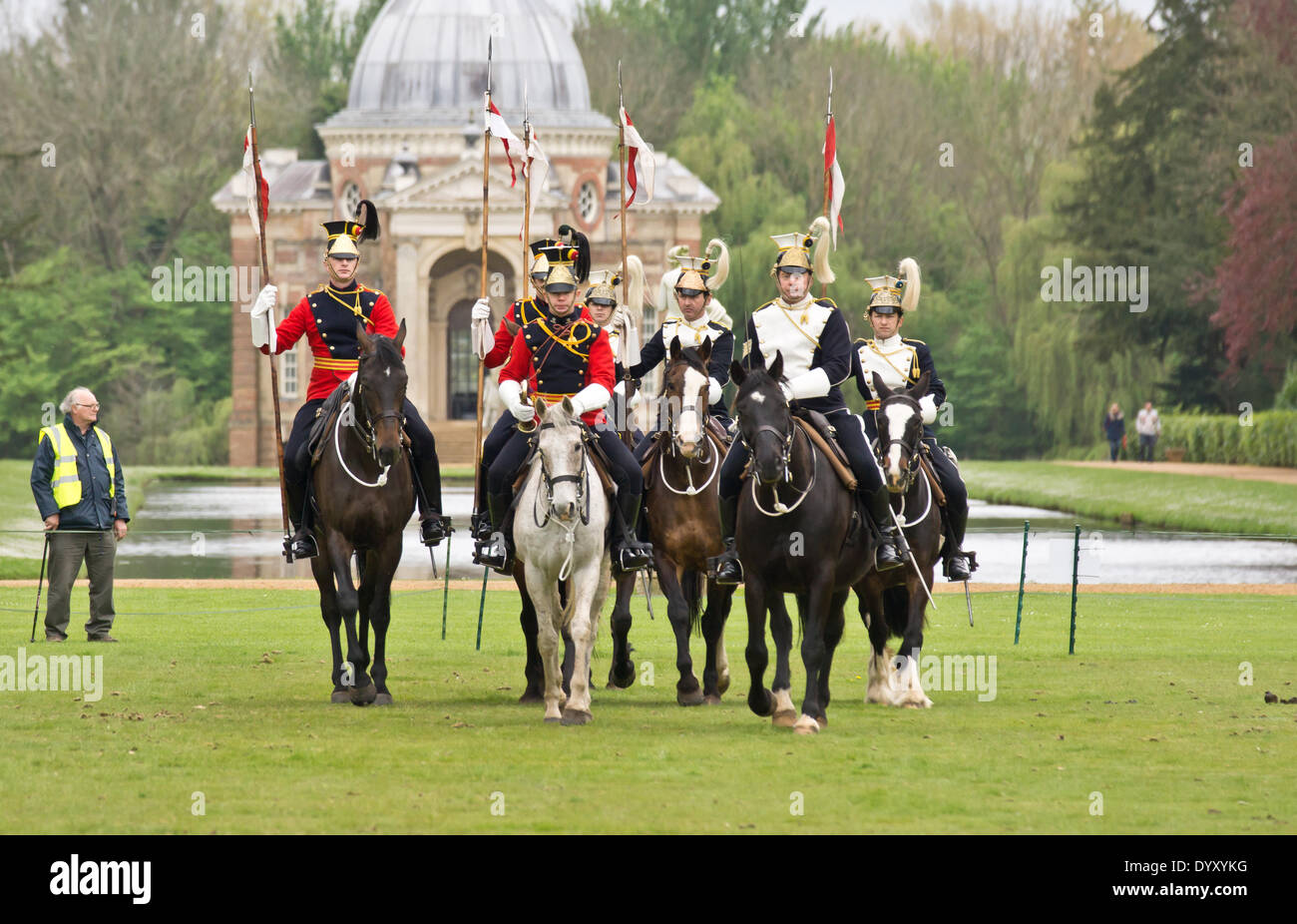 1st world war Army re-enactment. The 16th and 17th Lancers Cavalry on ...