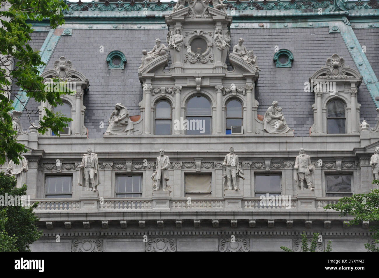 Decorative roof top of The Surrogate's Courthouse, Lower Manhattan, New ...