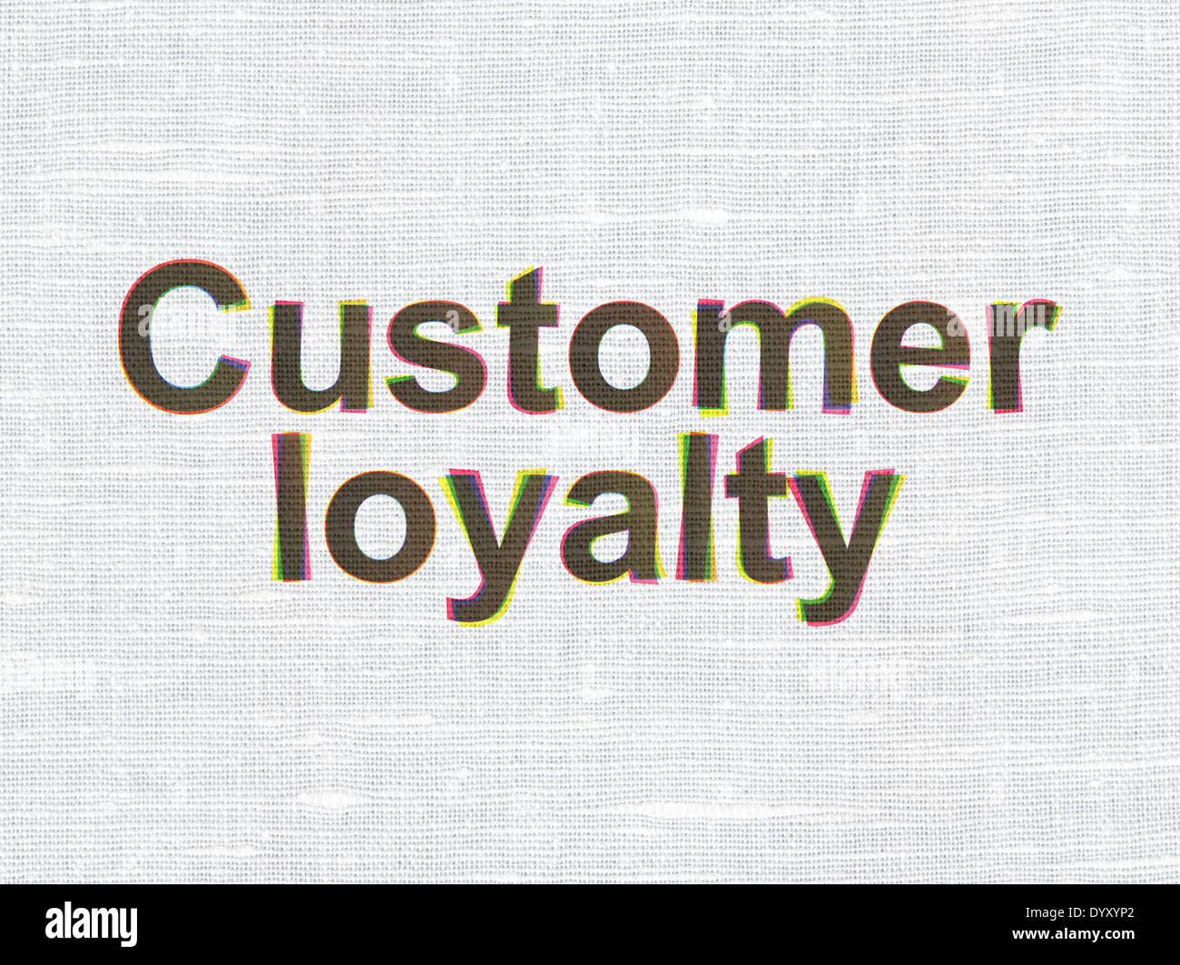 Marketing concept: Customer Loyalty on fabric texture background Stock ...