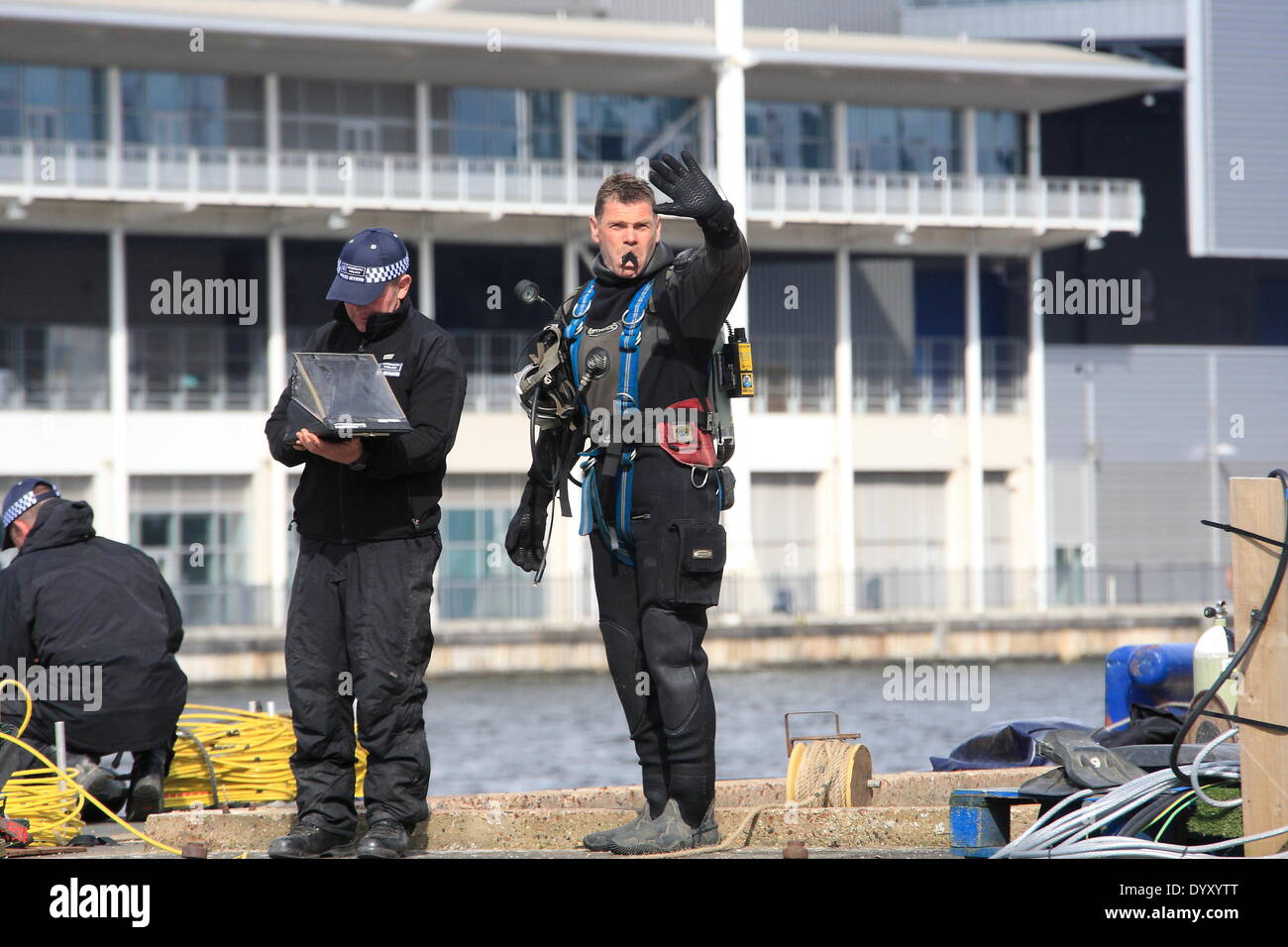 London, UK. Sunday April 27th 2014 Metropolitan Police Marine Unit ...