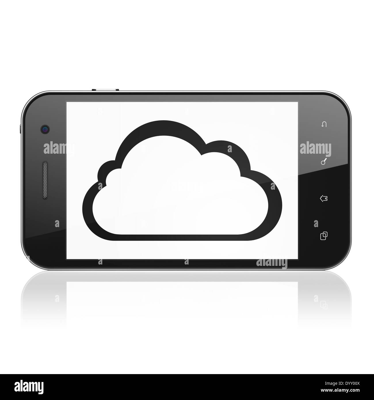 Cloud computing concept: Cloud on smartphone Stock Photo - Alamy