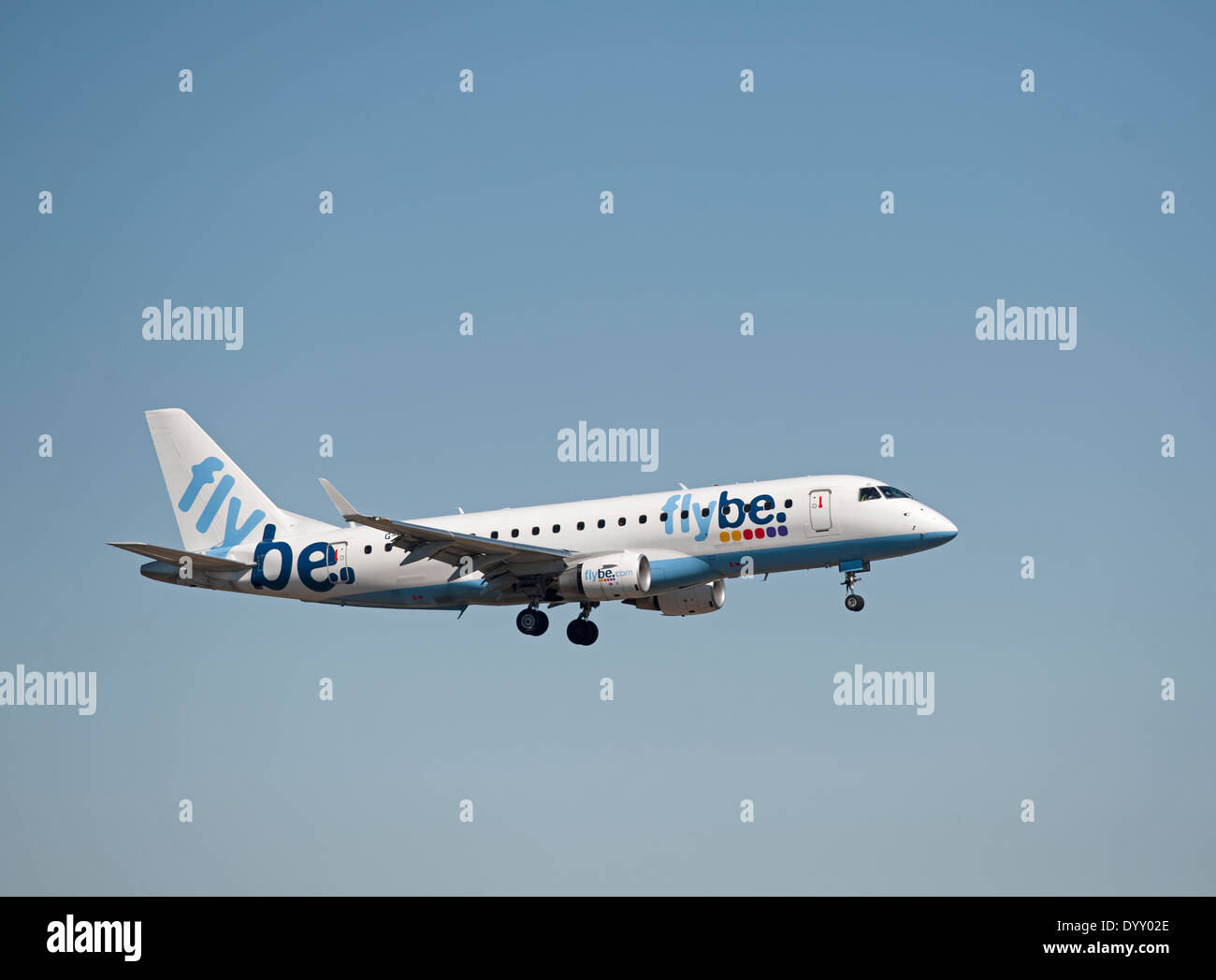 Flybe Embraer ERJ175-200STD G-FBJC approaching Aberdeen Dyce Airport ...