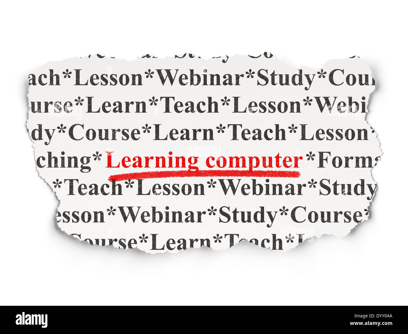 Education concept: Learning Computer on Paper background Stock Photo ...