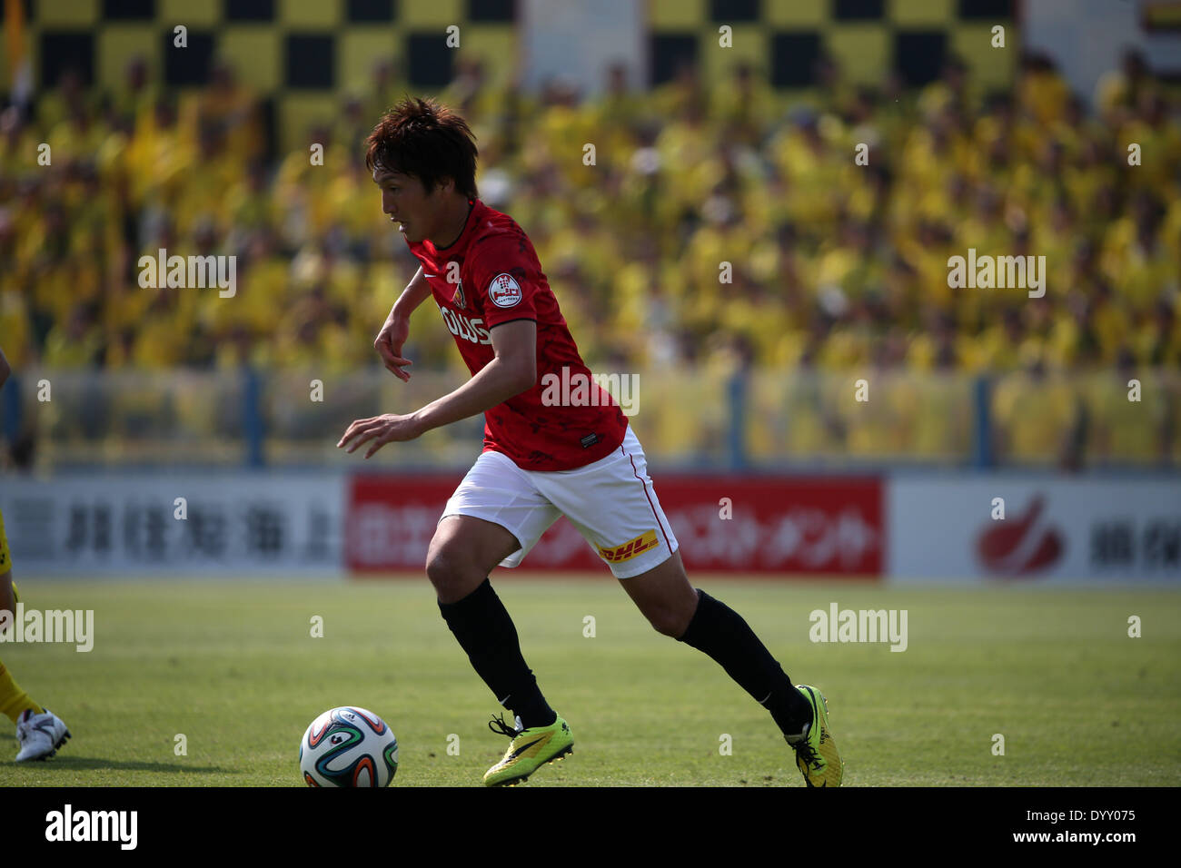 Hitachi Kashiwa Stadium, Chiba, Japan. 26th Apr, 2014. Genki Haraguchi ...