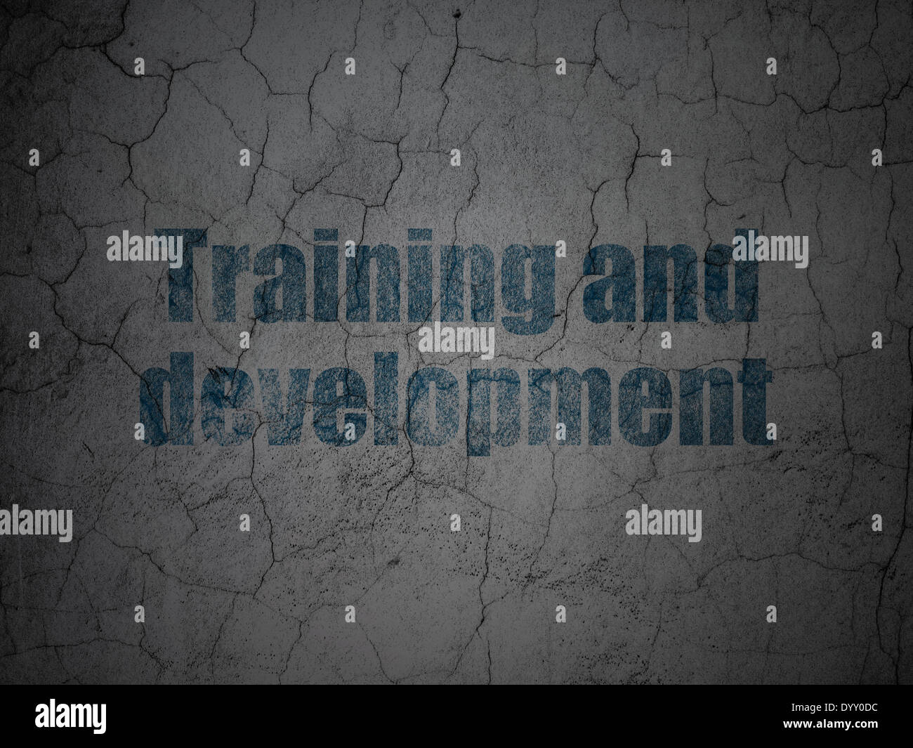 Education concept: Training and Development on grunge wall background ...