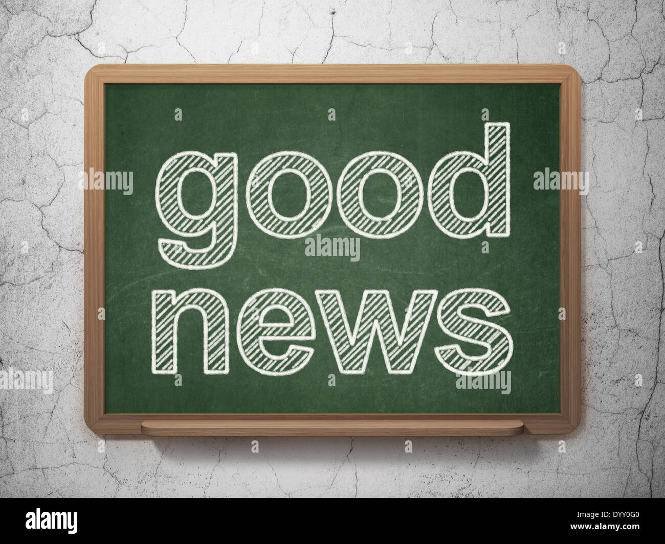 News concept: Good News on chalkboard background Stock Photo - Alamy