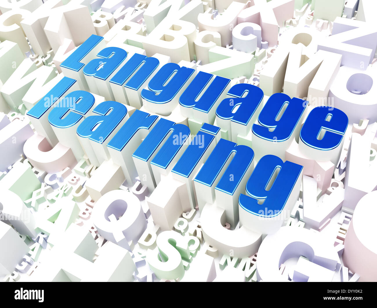 Education concept: Language Learning on alphabet background Stock Photo ...
