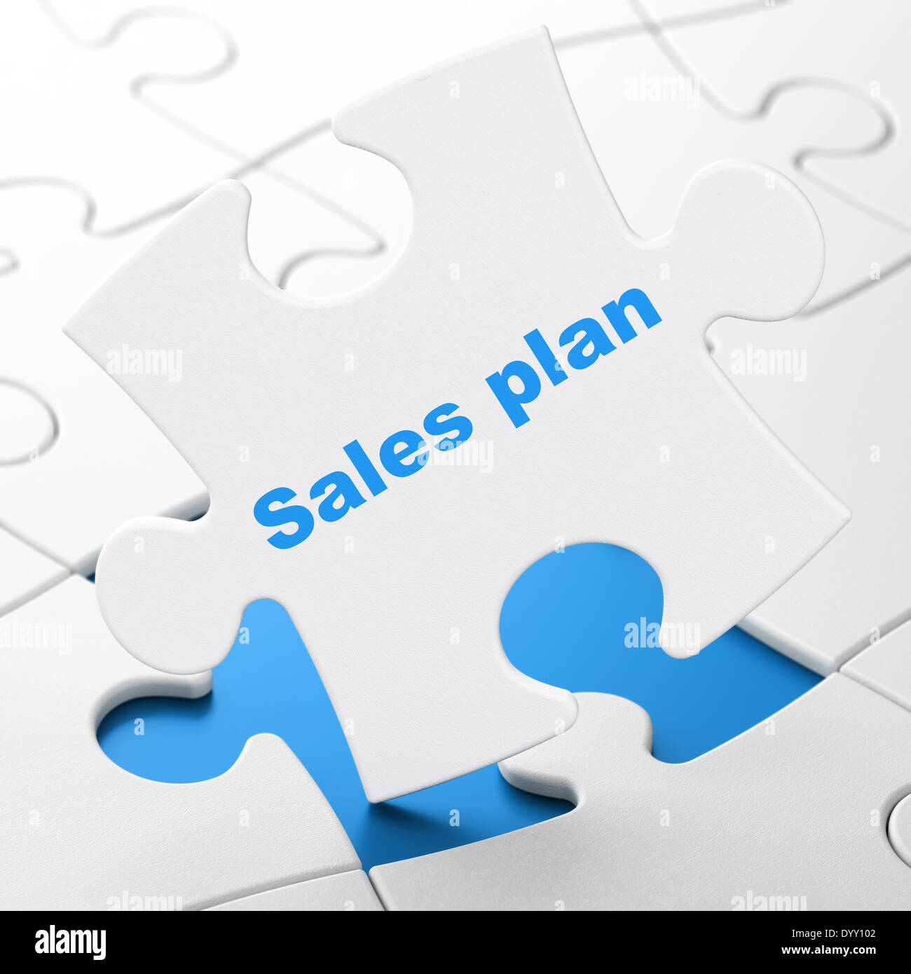 Sales success on blue puzzle hi-res stock photography and images - Alamy