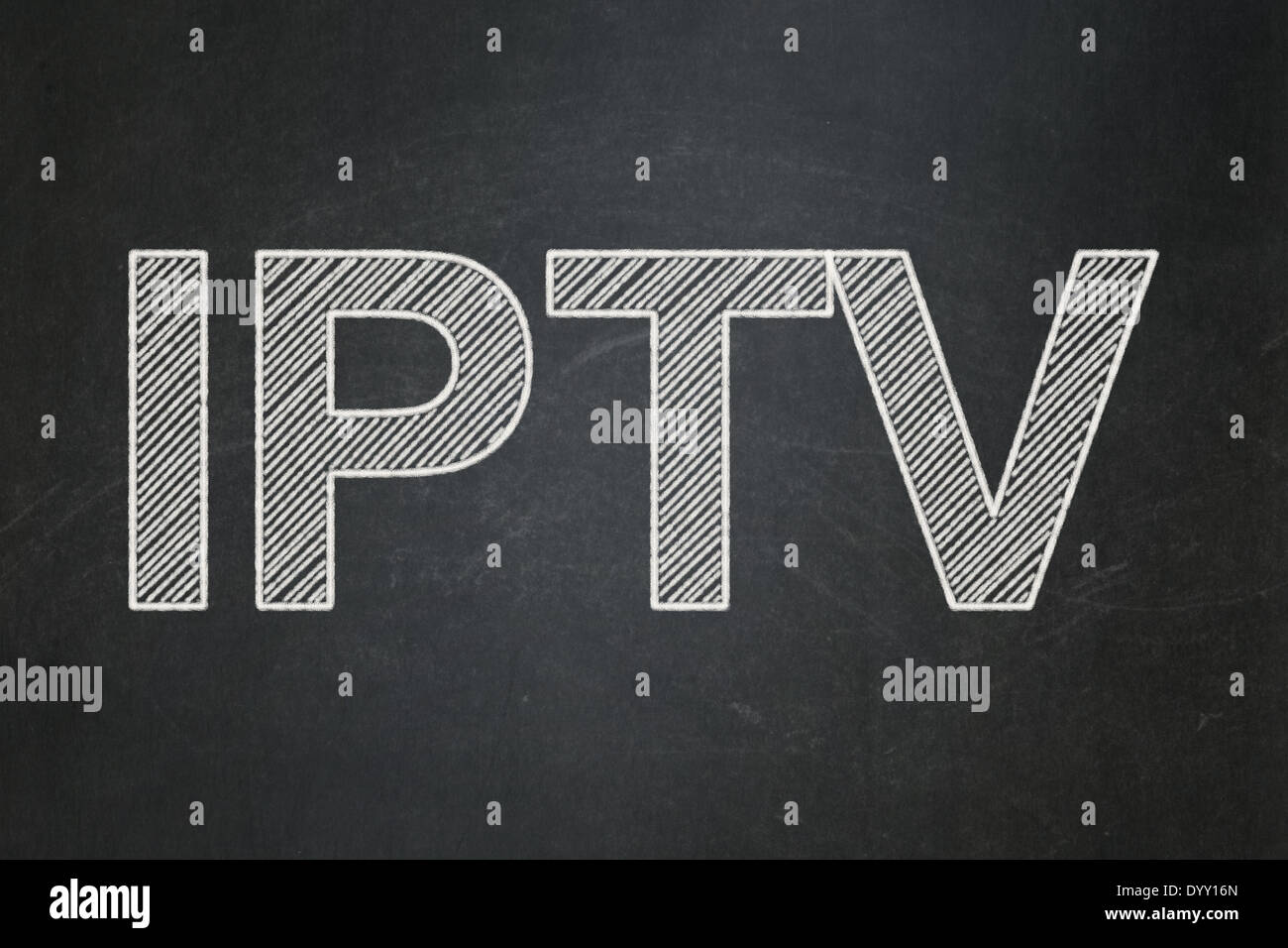 Web design concept: IPTV on chalkboard background Stock Photo - Alamy