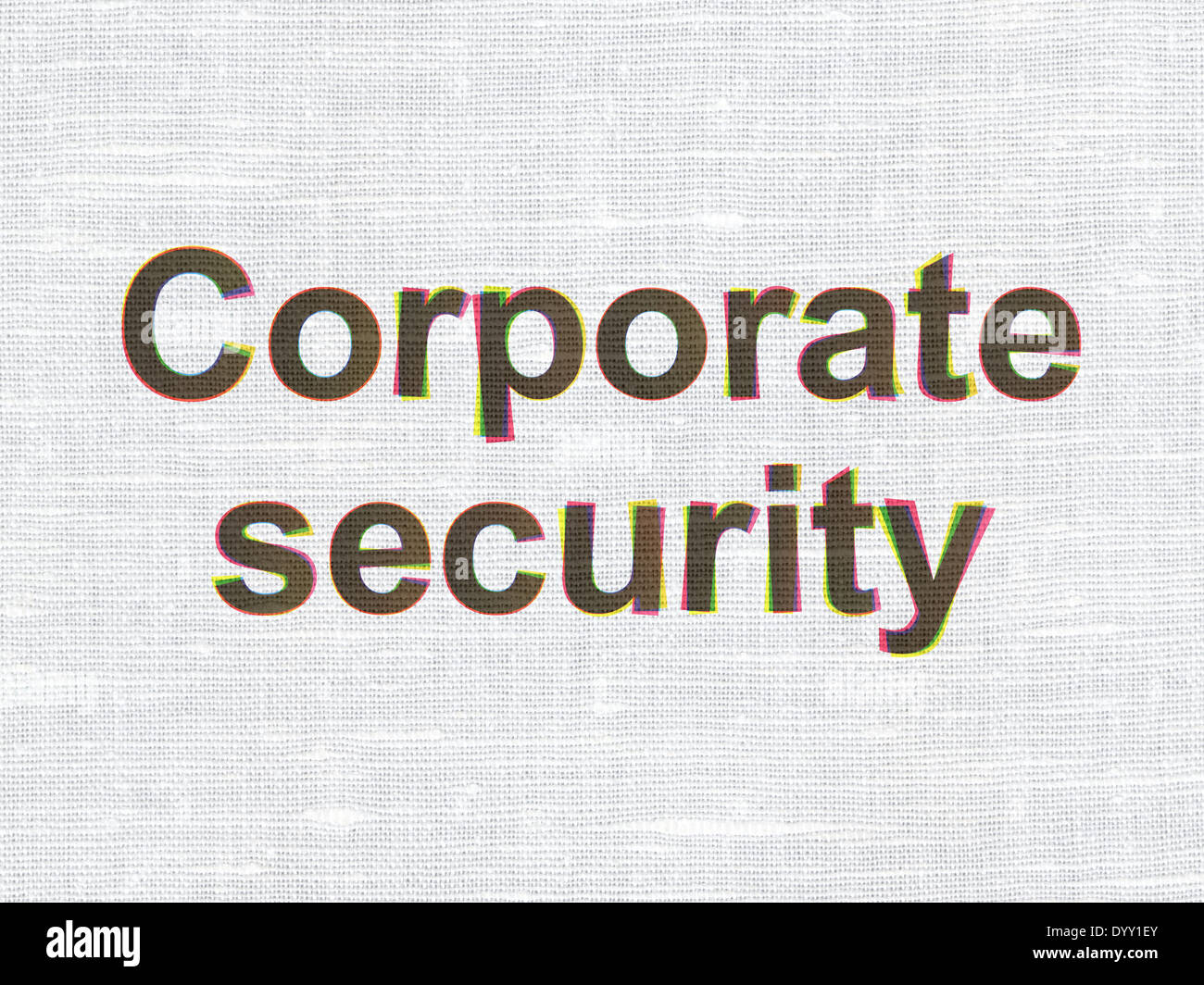 Security concept: Corporate Security on fabric texture background Stock ...
