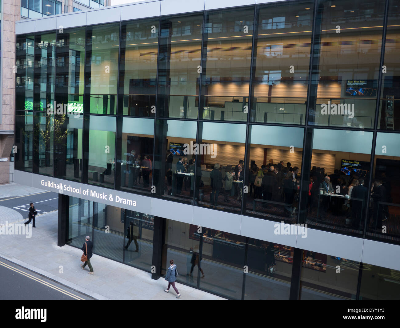 Exterior view of the Guildhall School of Music and Drama in London ...