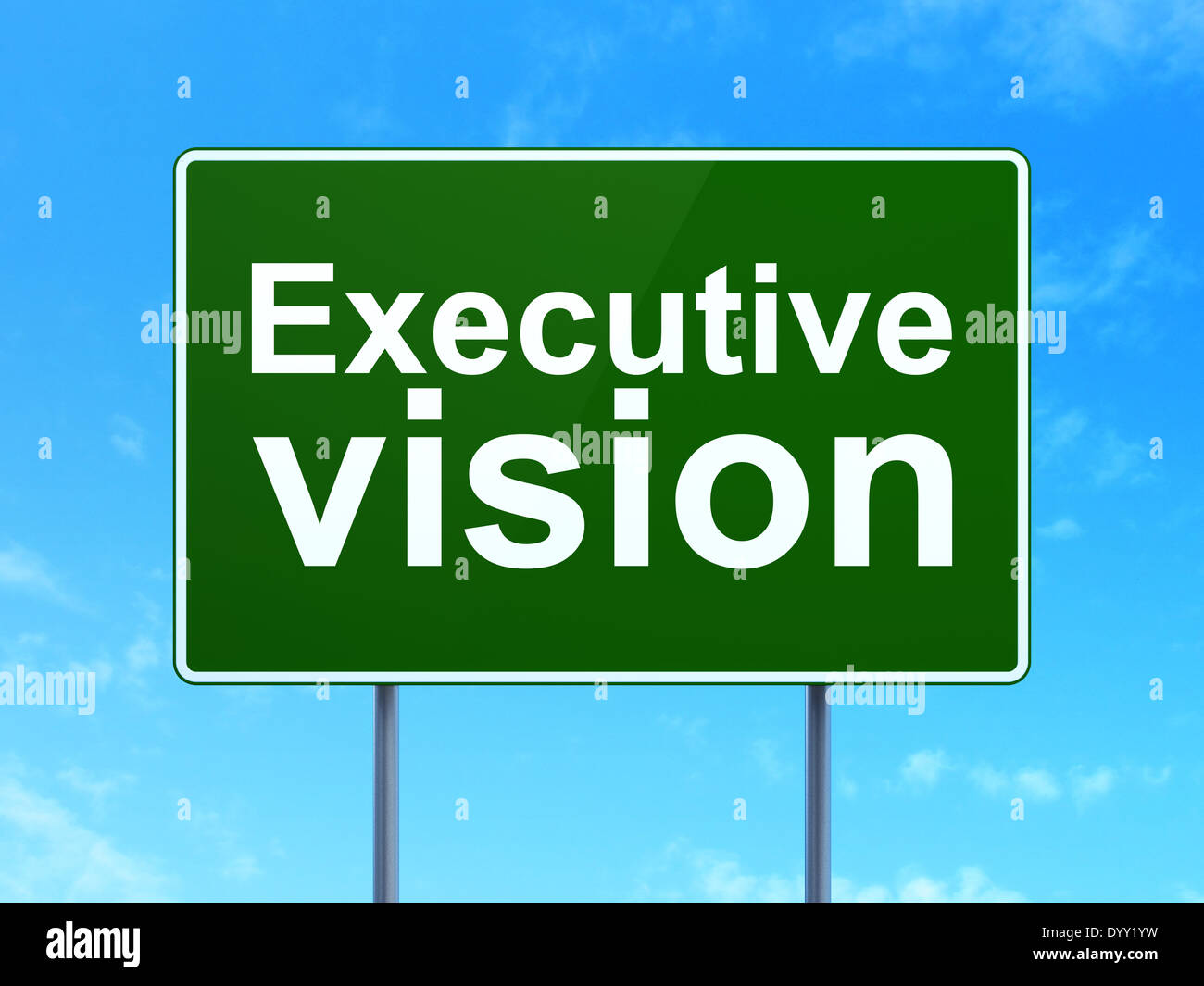 Business concept: Executive Vision on road sign background Stock Photo ...