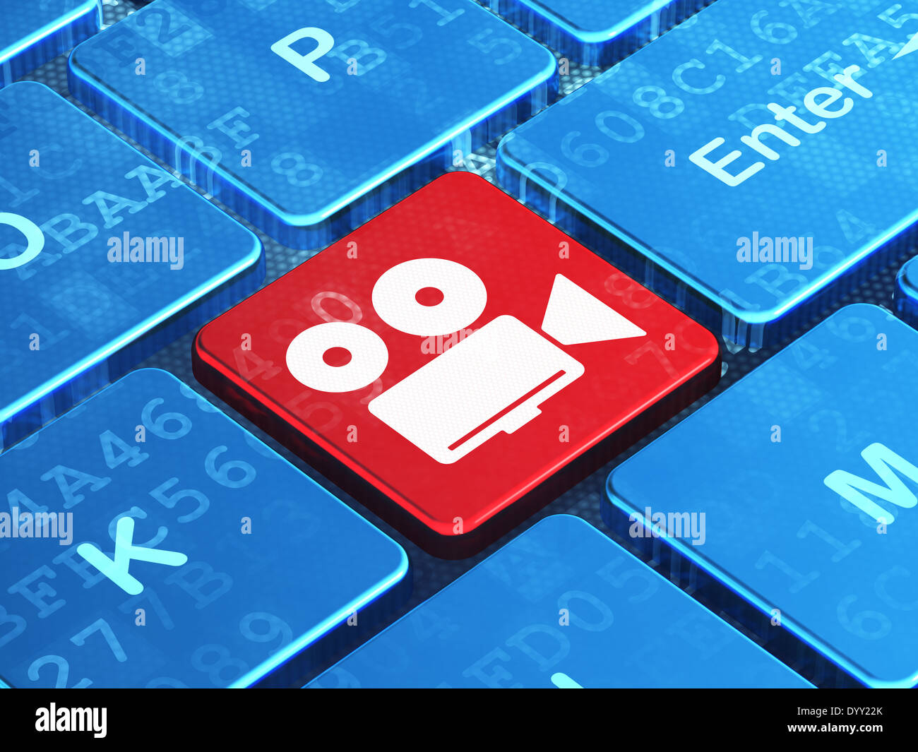 Tourism concept: Camera on computer keyboard background Stock Photo - Alamy