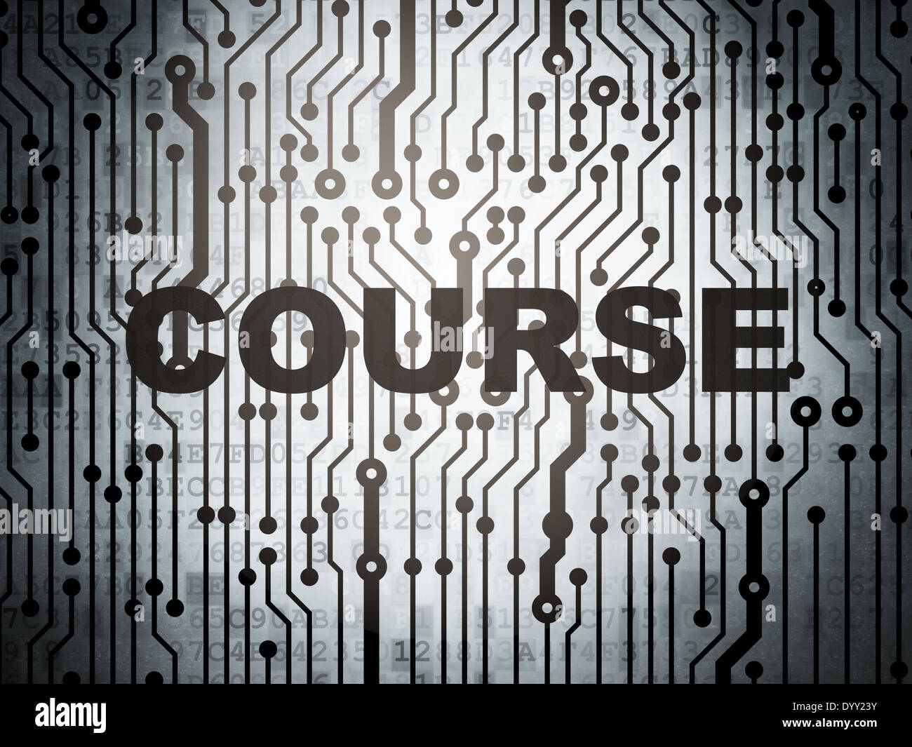 Education concept: circuit board with Course Stock Photo - Alamy