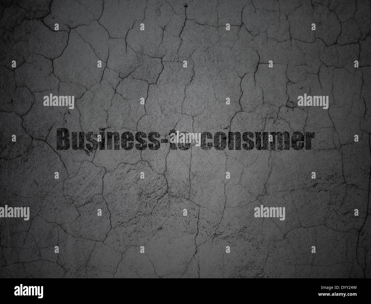 Business concept: Business-to-consumer on grunge wall background Stock ...