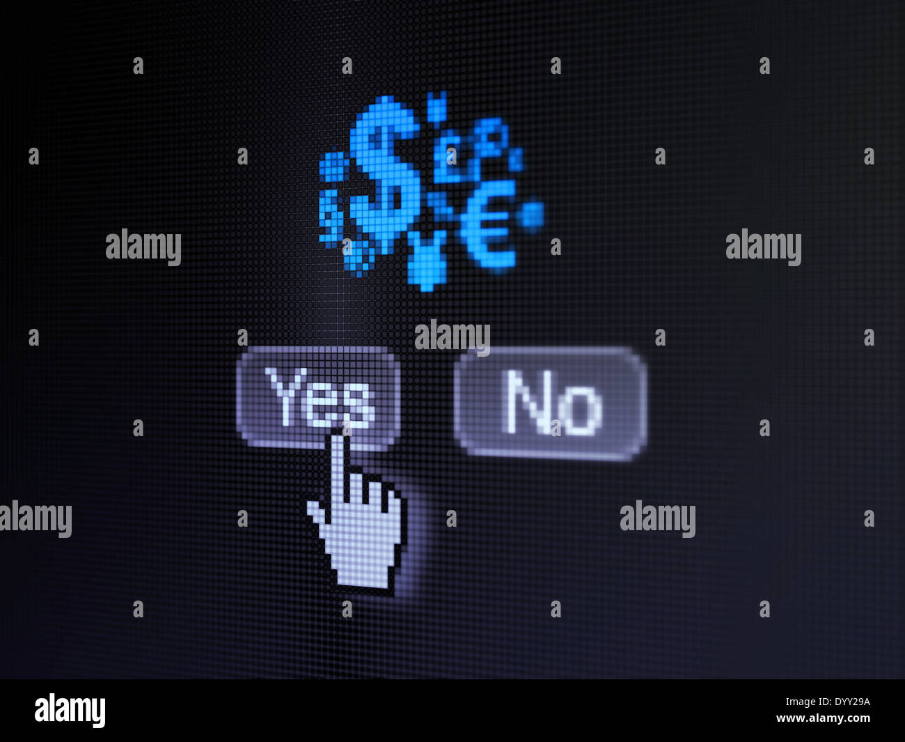 Marketing concept: Finance Symbol on digital computer screen Stock ...