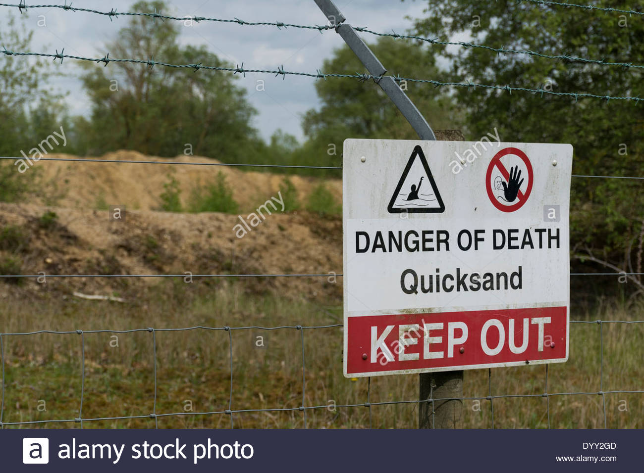 Quicksand Sign Danger High Resolution Stock Photography and Images - Alamy