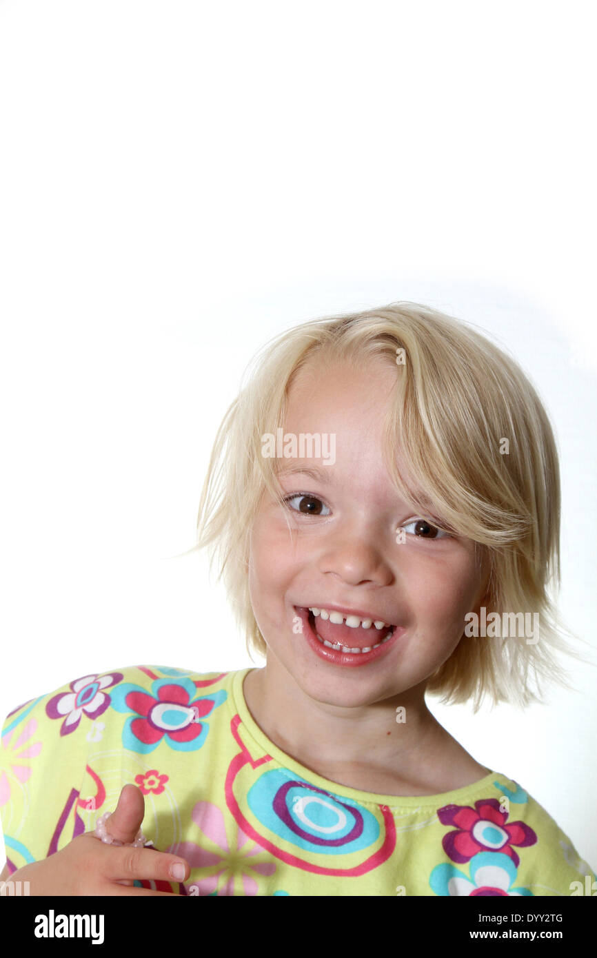 young girl head having fun Stock Photo - Alamy