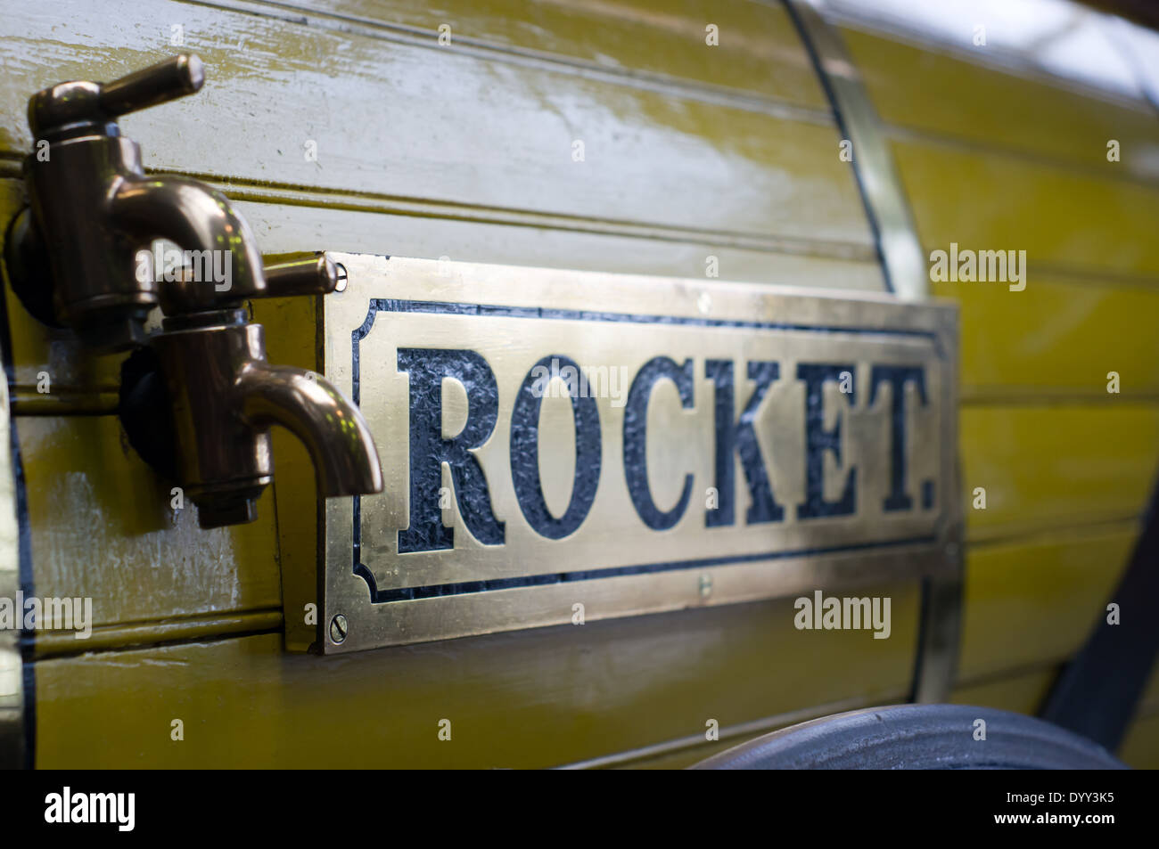 Stephenson's Rocket at York Railway Museum in North East England Stock ...