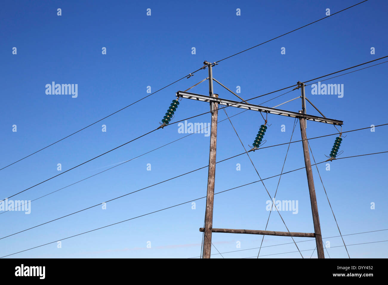 High voltage power transmission lines in Finland Stock Photo - Alamy