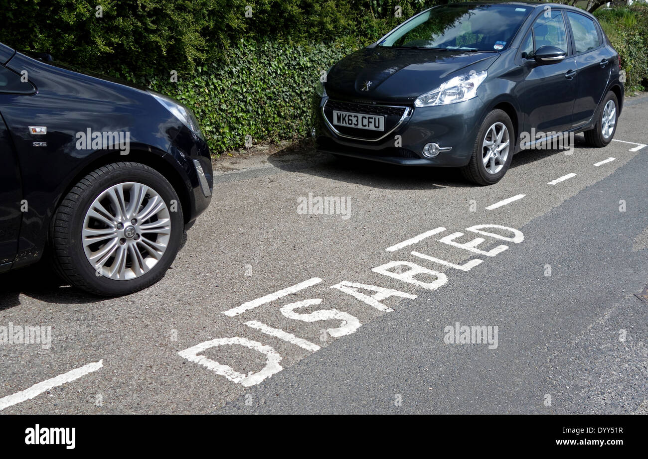Disabled parking bay hi-res stock photography and images - Alamy