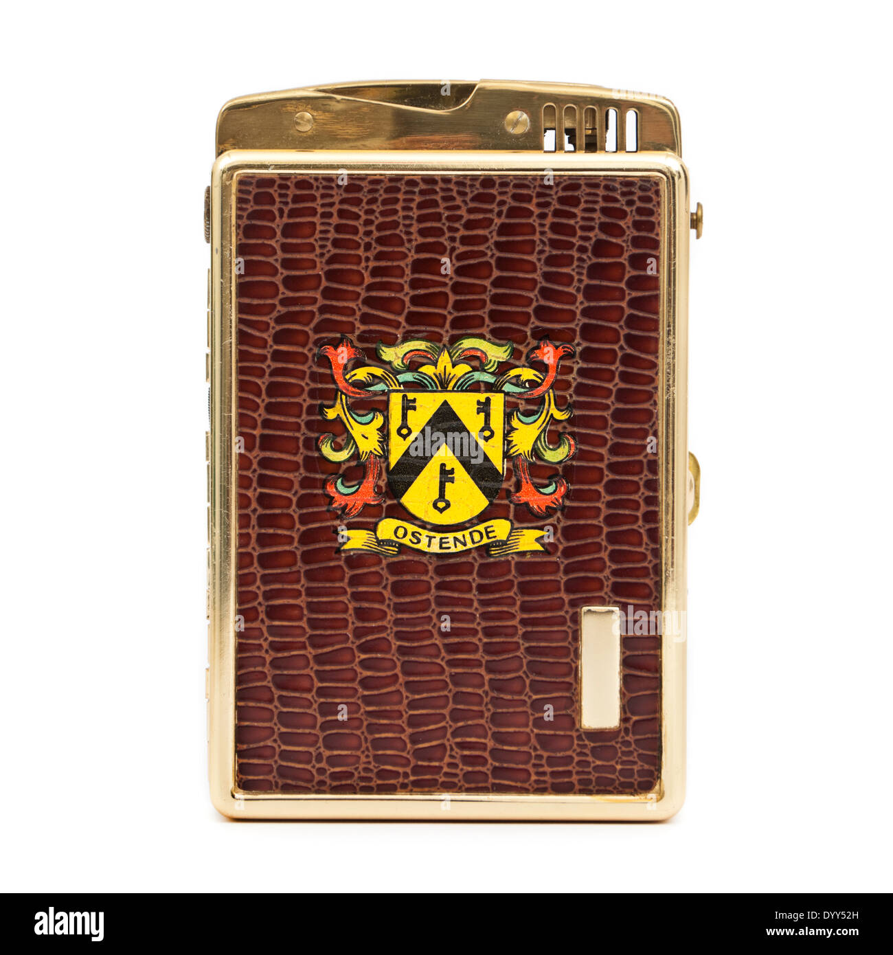 Vintage 1950's unusual combination cigarette lighter and case, bearing ...