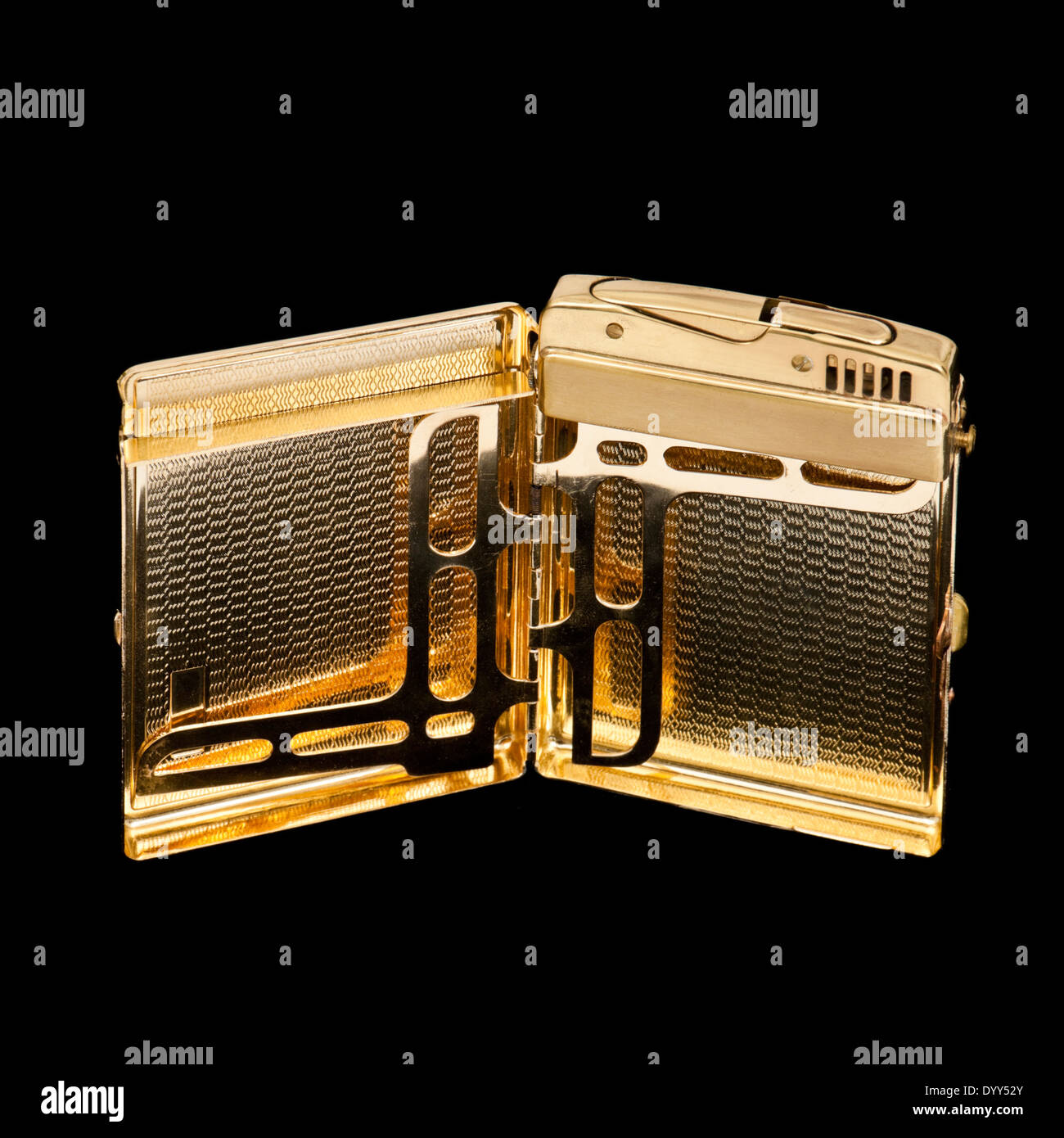 Vintage 1950's unusual combination cigarette lighter and case, bearing ...