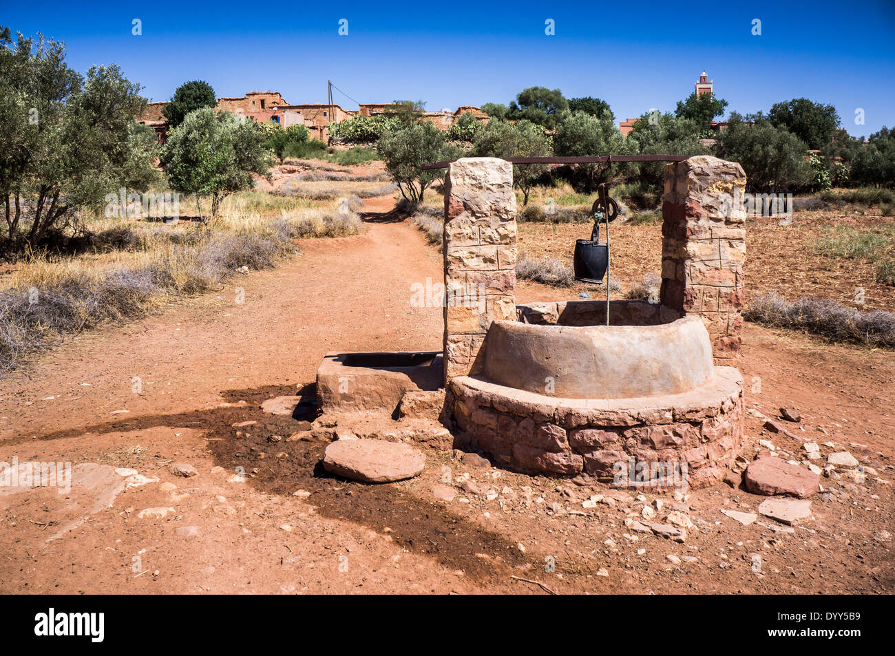 Water Well Atlas Mountains, Morocco, Africa Stock Photo - Alamy
