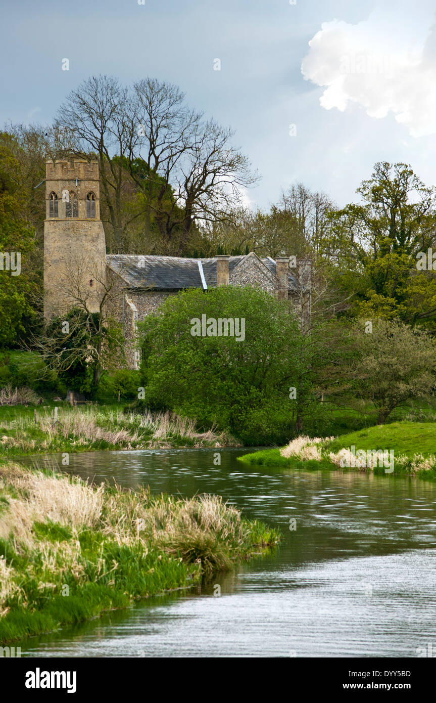 Bylaugh Church River Wensum Norfolk River Wensum Valley England UK ...