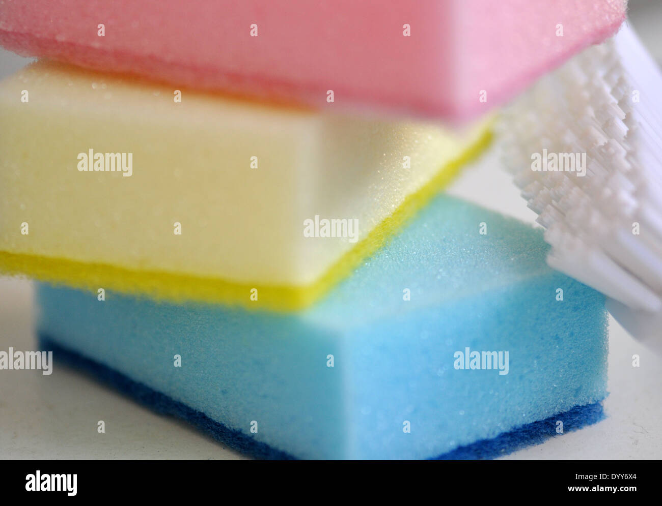 Sponges and cleaning brush hi-res stock photography and images - Alamy