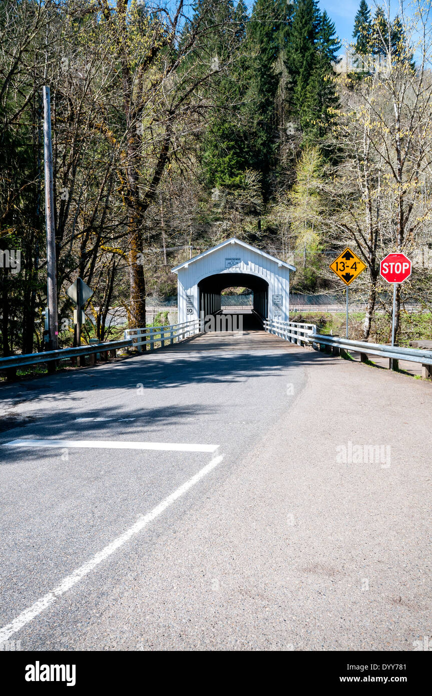 Goodpasture Covered Bridge in Vida, Oregon, USA. This bridge is located ...