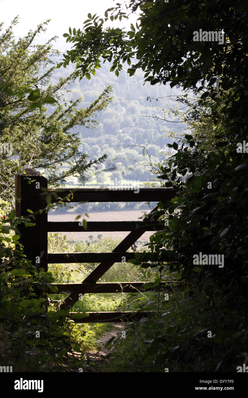 Wooden gate path pathway hi-res stock photography and images - Alamy