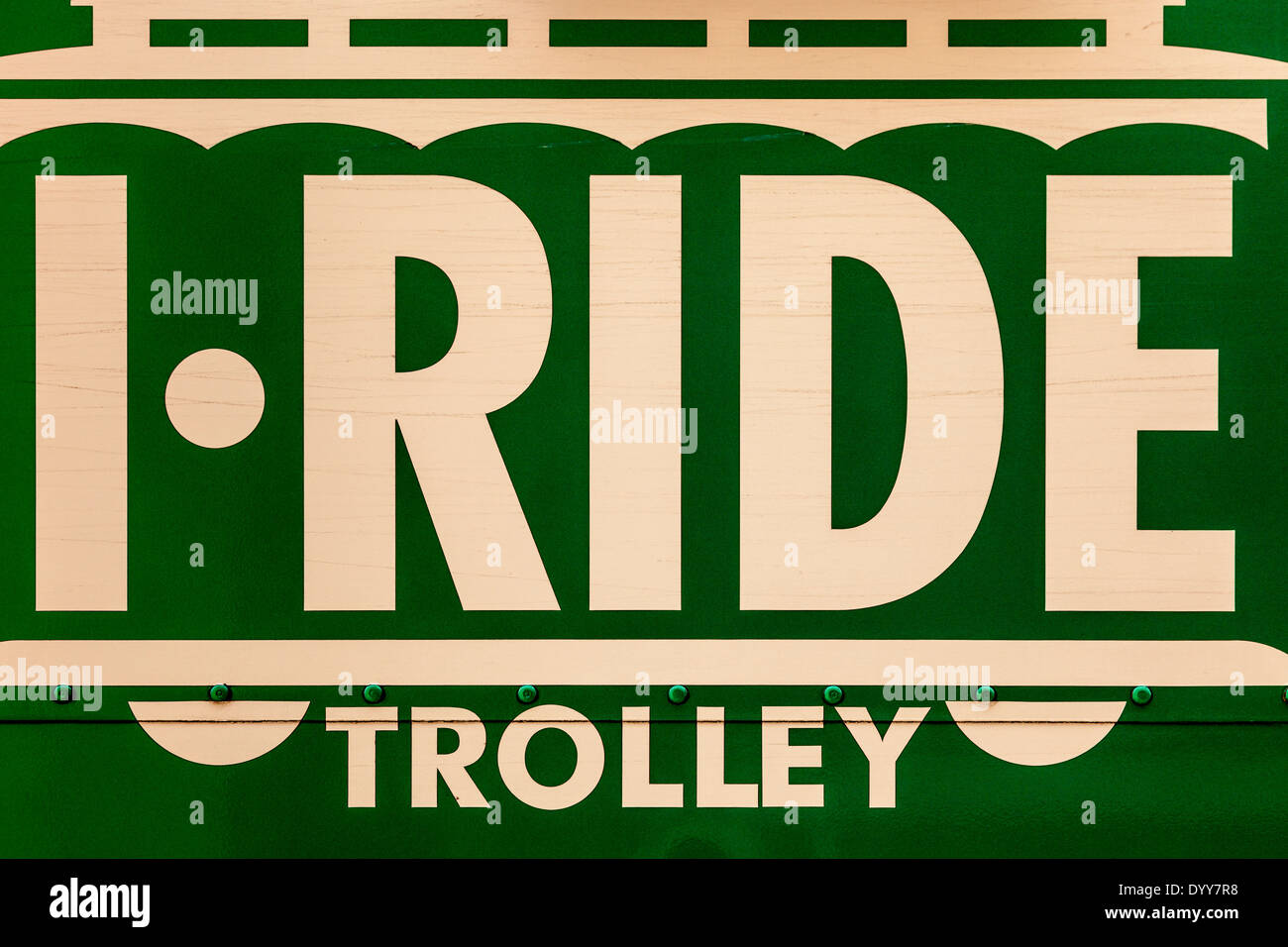 Trolley sign hi-res stock photography and images - Alamy