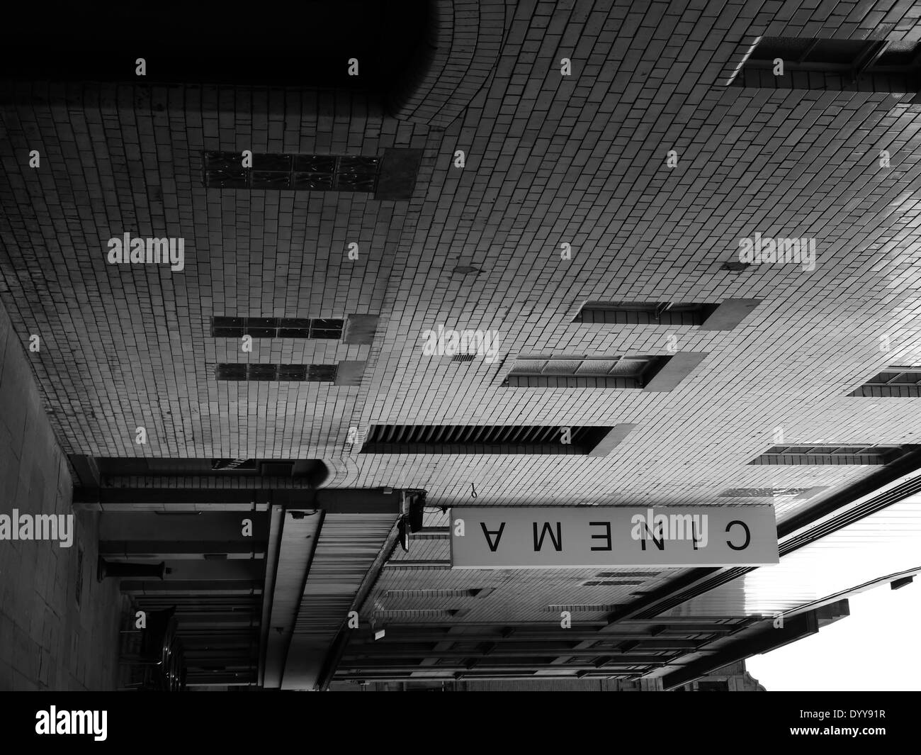 Urban landscape - view of the historic Tyneside Cinema, in monochrome ...