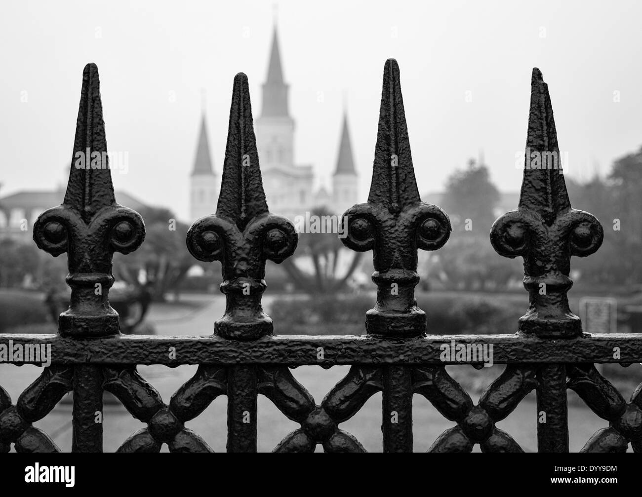 Iron fence jackson square in hi-res stock photography and images - Alamy