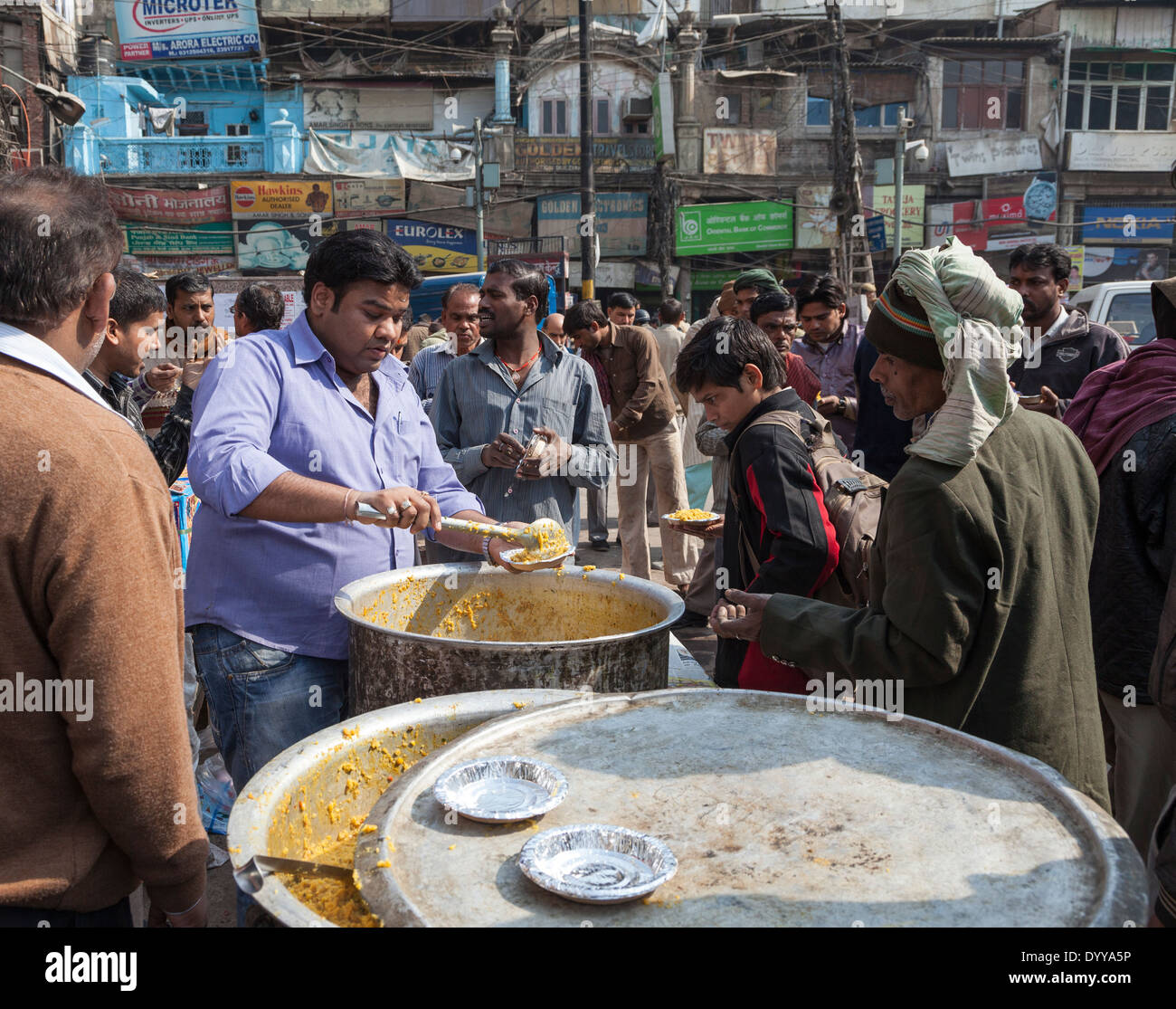 New Delhi, India. Serving Free Rice to the Hungry, an Act of Charity on ...